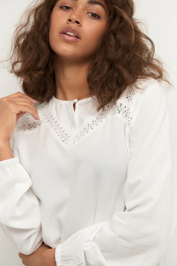 MANILA BLOUSE - SNOW WHITE – Mickelloo