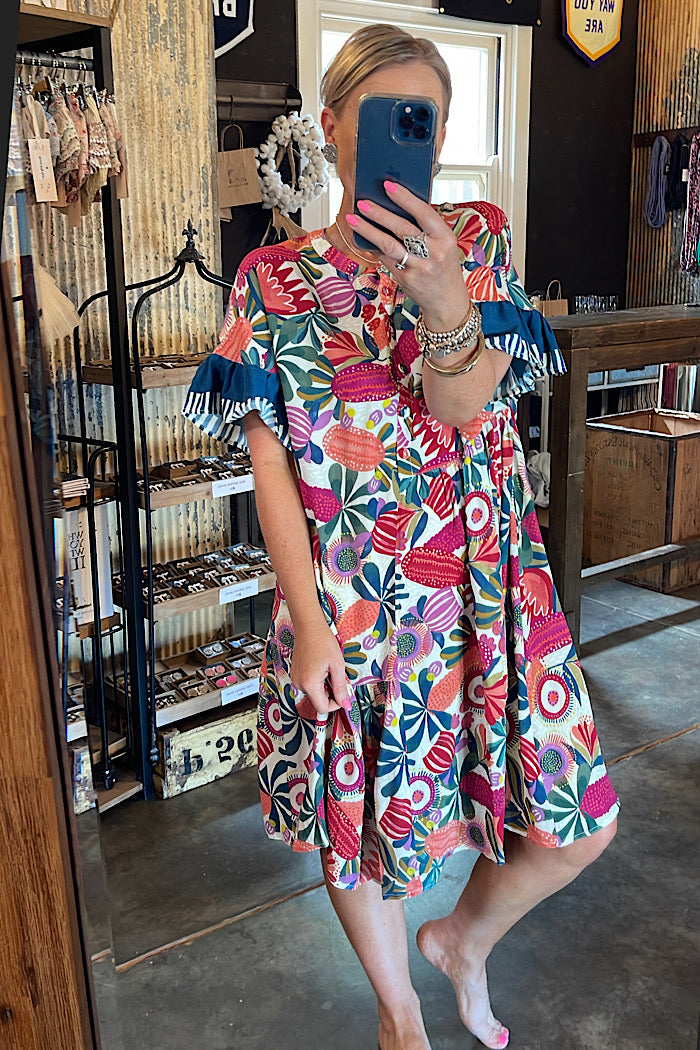 JUST FOR FUN DRESS - BLOOMING EDGE – Mickelloo