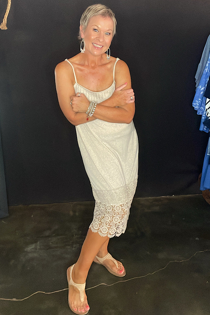 MARISOL LACE EDGED SLIP DRESS – Mickelloo